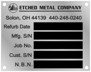 Nameplates | Aluminum Nameplates | Stainless Steel Nameplates | Etched ...